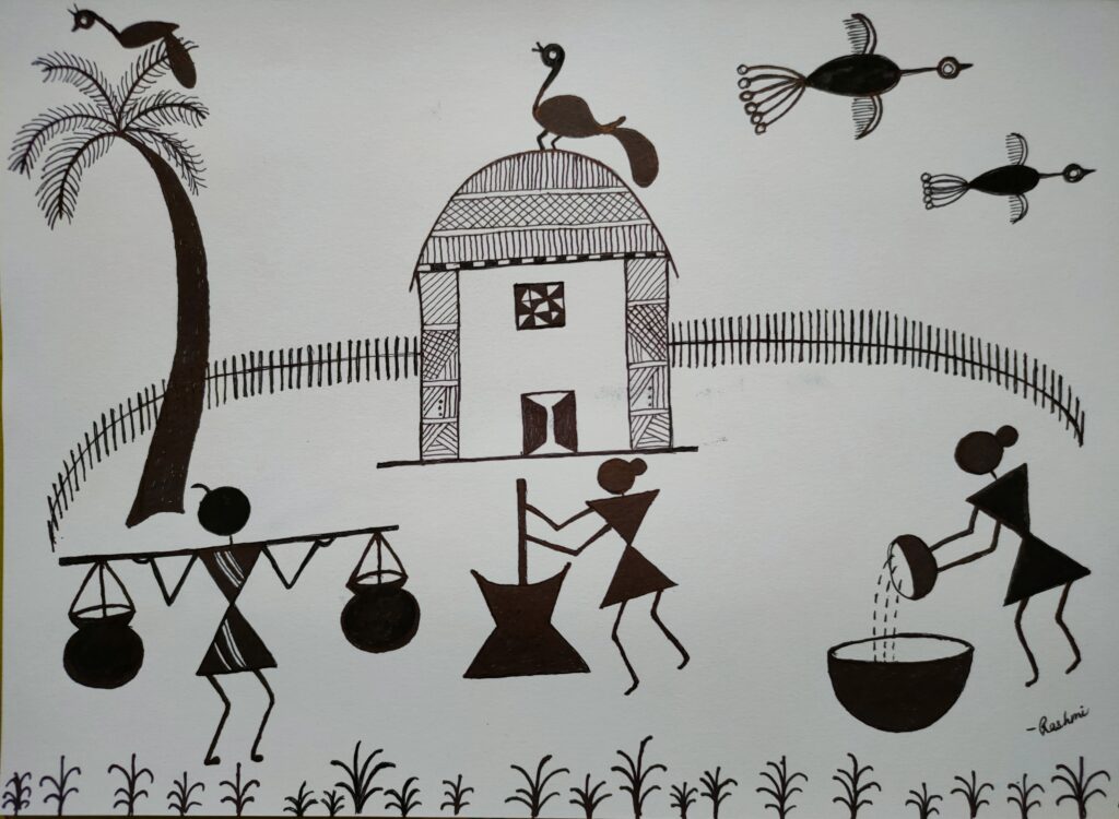 Learn Warli Painting from Rashmi – Learn ARTS of INDIA
